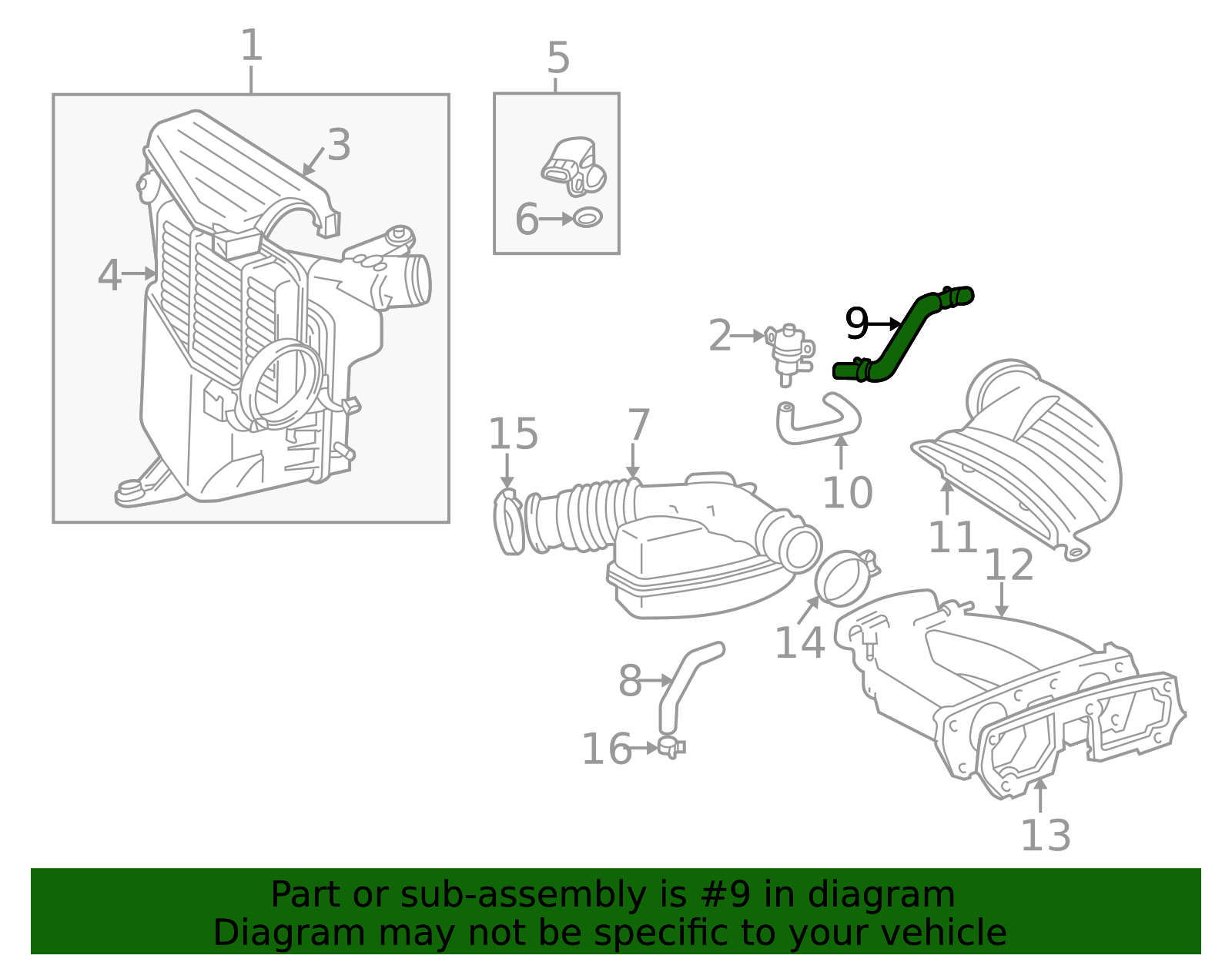 17342-46200 - Engine Air Intake Hose 2001-2005 Lexus IS300 | Longo ...