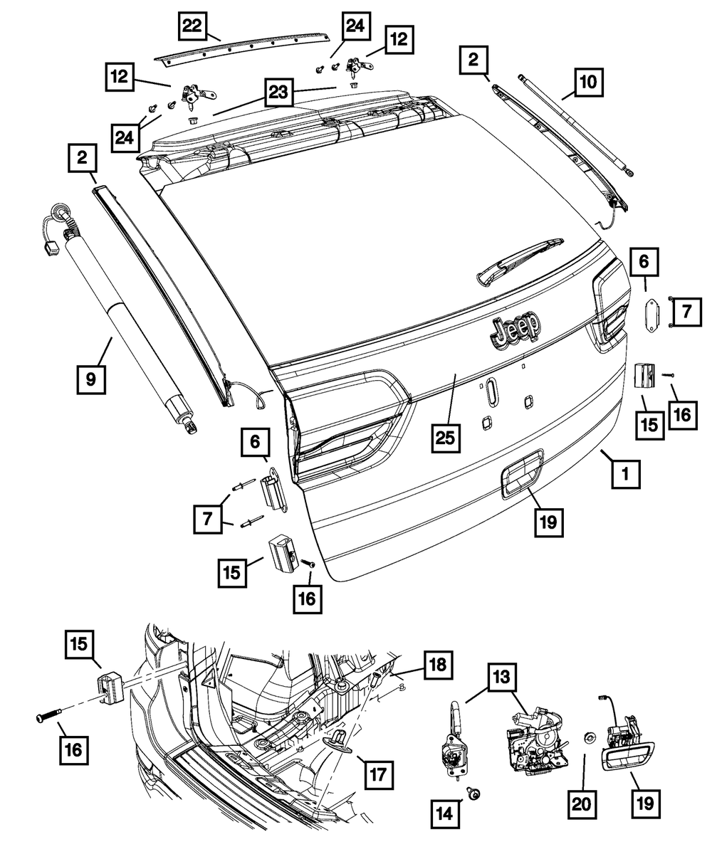 Power Lift-Gate Motor And Gear for 2013-2014 Jeep Grand Cherokee | OEM ...