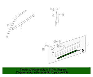 2018-2024 Volkswagen Tiguan Lower Molding 5NL-854-939-F-9B9 | OEM Parts ...