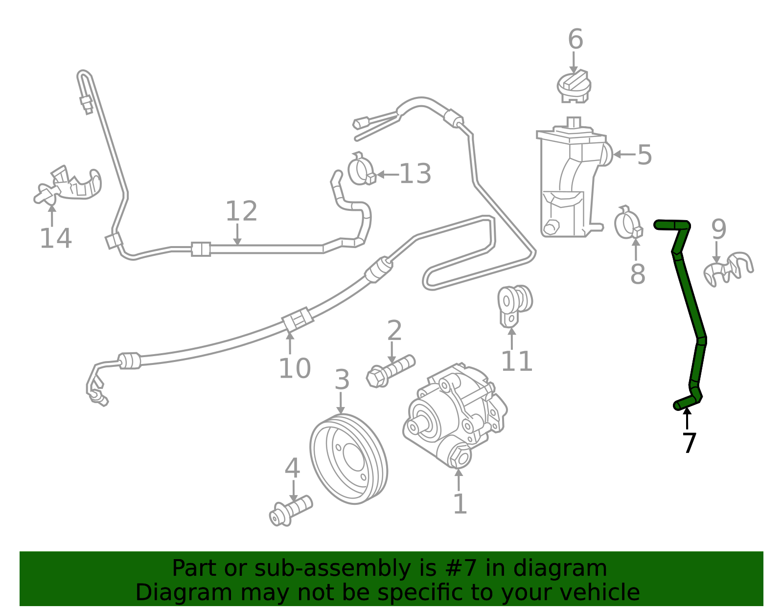 5C0-422-889-E - High-Quality Power Steering Reservoir Hose for 2011 ...