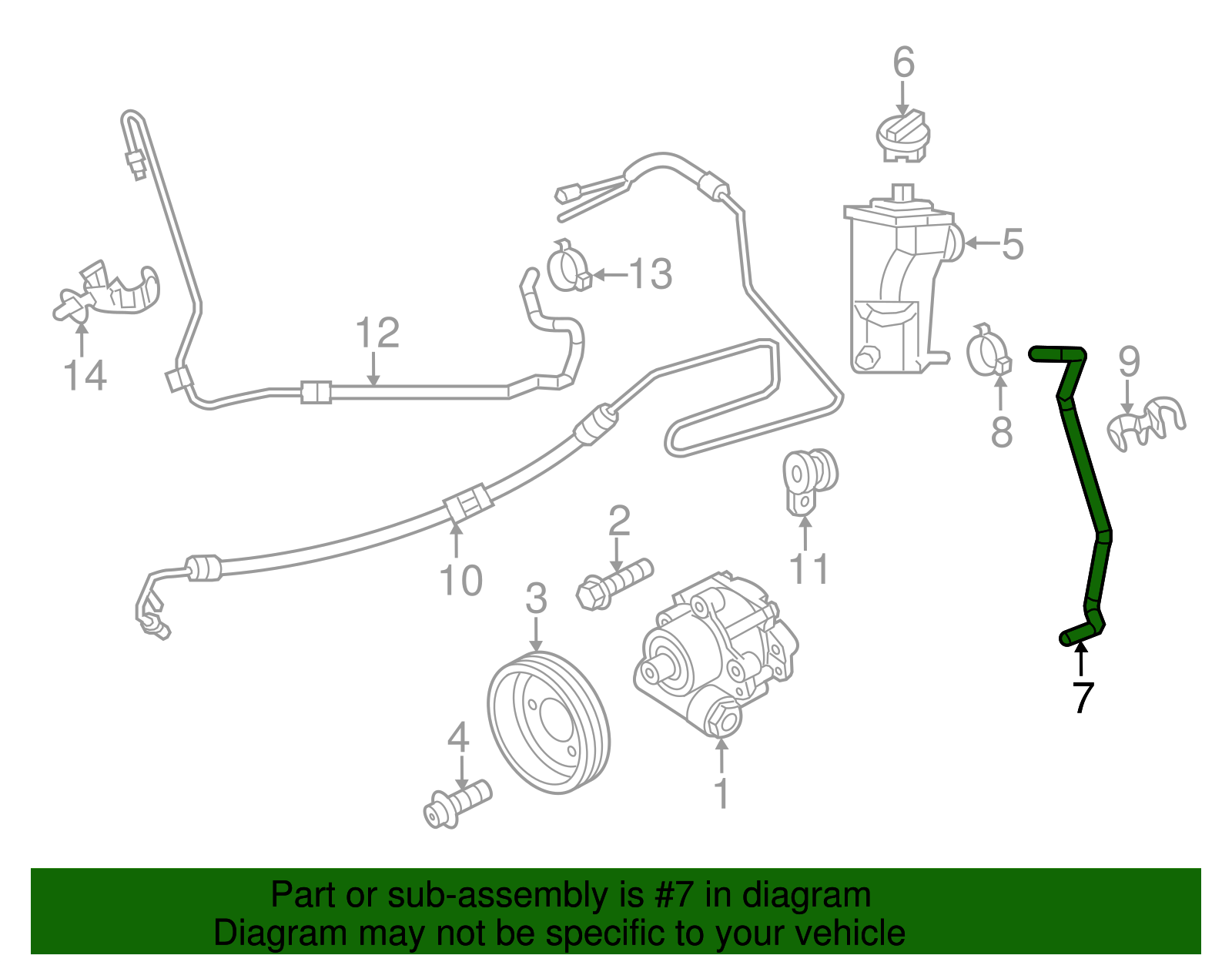 2011-2015 Volkswagen Jetta Power Steering Suction Hose 5C0-422-889-E | vwpartscenter