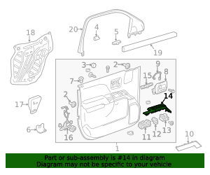 23455267 - Black Carbon Metallic Passenger Side Front Door Switch Bezel ...
