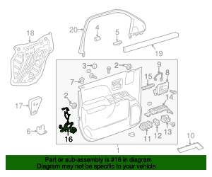 2014-2017 GM Front Driver Side Door Wiring Harness 23171547 GM ...