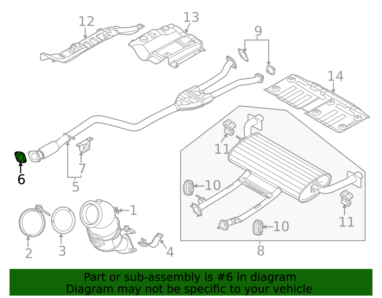 Hyundai - 28751-3J000 - Front Pipe Gasket - 2010-2026 Hyundai | OEM ...