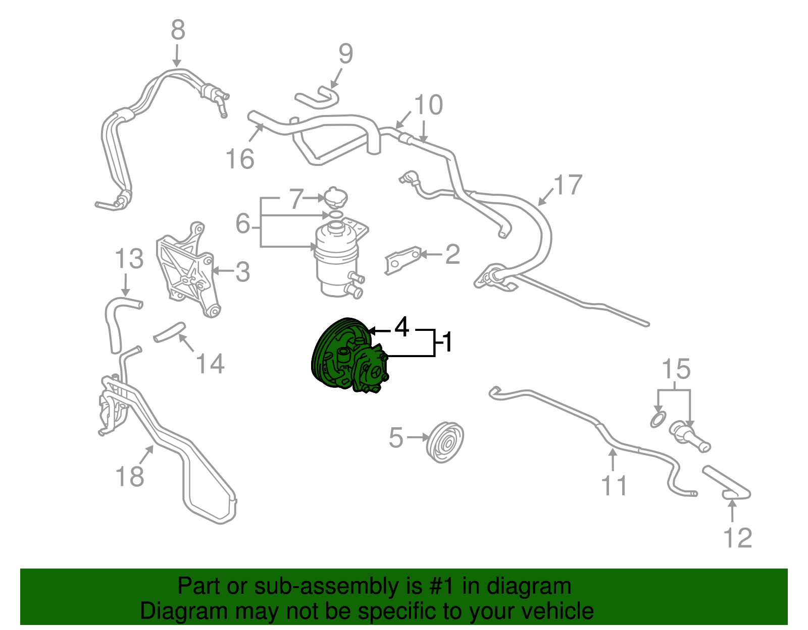2003-2006 Mitsubishi Outlander Power Steering Pump MN100472 ...