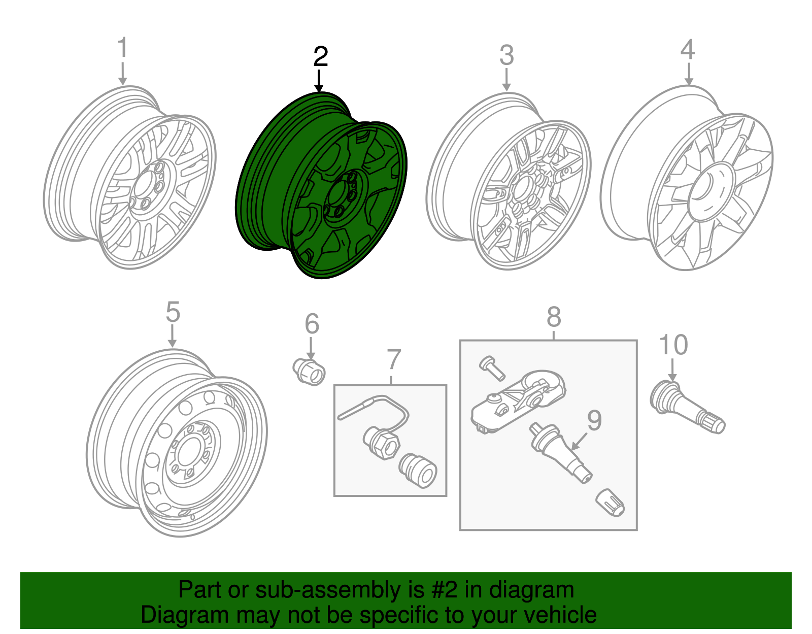 2009-2012 Ford F-150 | Wheel, Alloy | 9L3Z-1007-C | Walls' Ford Parts