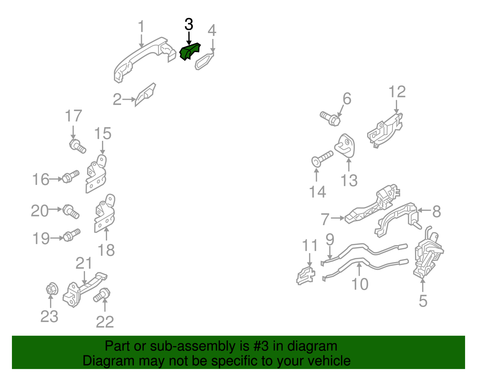 82652-D4030 - Cap - O/S Hdl 2016-2020 Kia Optima | Kia.Parts Store