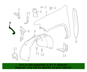 2020-2025 Chevrolet Front Fender Front Brace 84534509 GM ...