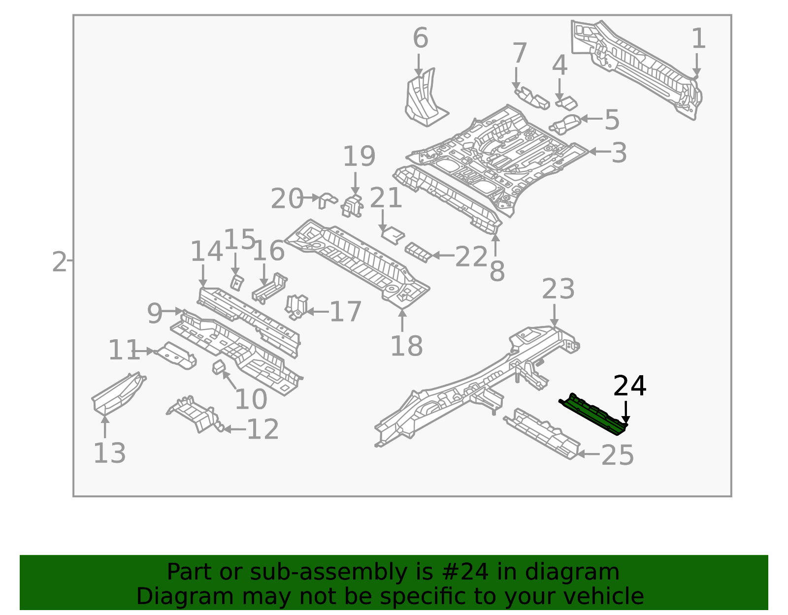 2022-2025 Hyundai Tucson Rear Cross-Member 65832-N9000 | World OEM ...