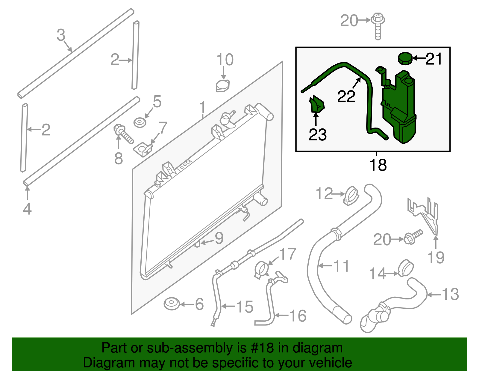 2014 Nissan Pathfinder Reservoir Tank 21710-3JV1A | Team Nissan Inc.
