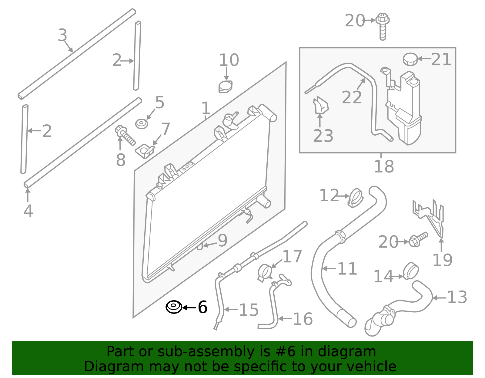 2013-2025 Nissan Pathfinder Radiator Assembly Lower Insulator 21507 ...