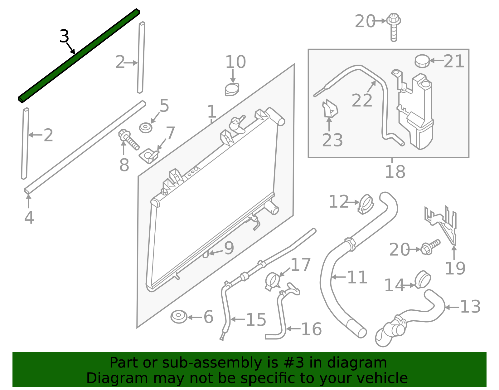 21496-3JA0A - Radiator Air Seal Official Nissan Parts Store