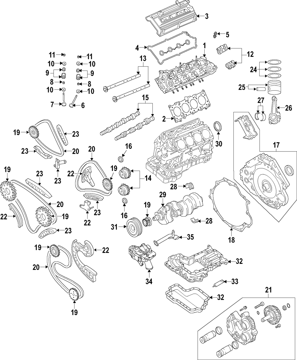 2007-2009 Volkswagen Touareg Crankshaft 079-105-101-CH | VW Direct Auto ...