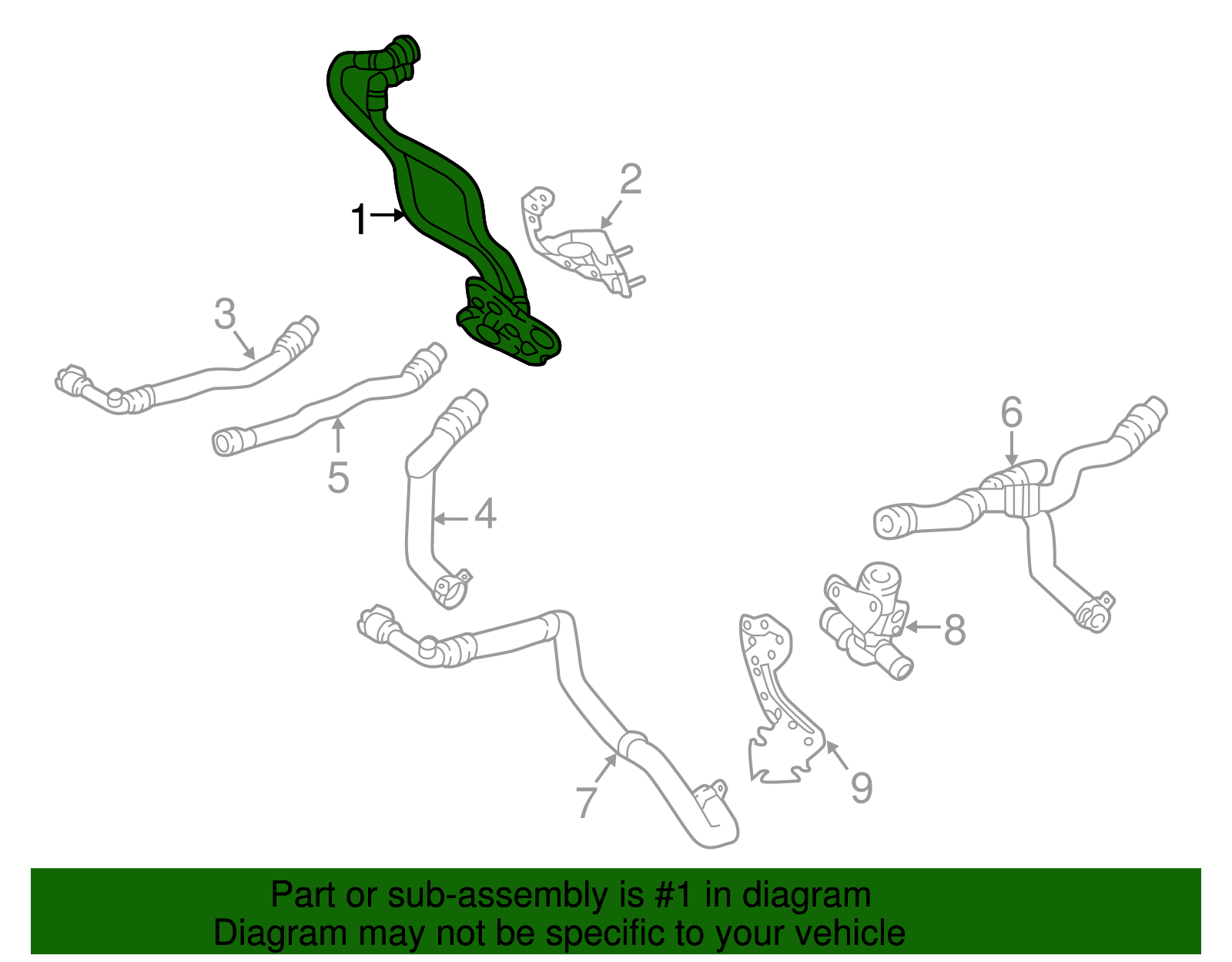 2016-2022 Volvo HVAC Heater Hose Assembly 32138001 | OEM Parts Online