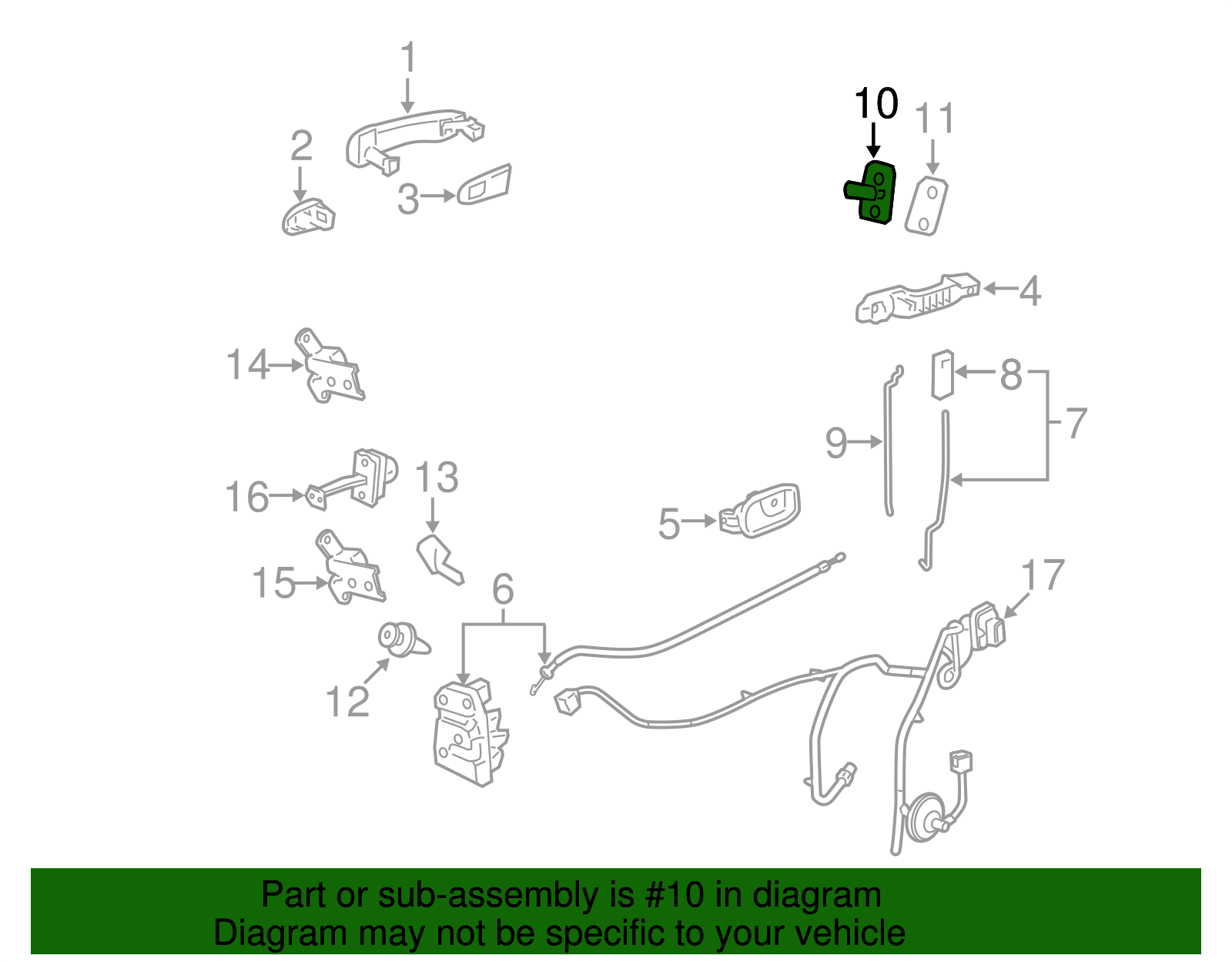 2005-2017 GM Door Lock Striker 20951578 GM | GMPartsDirect.com