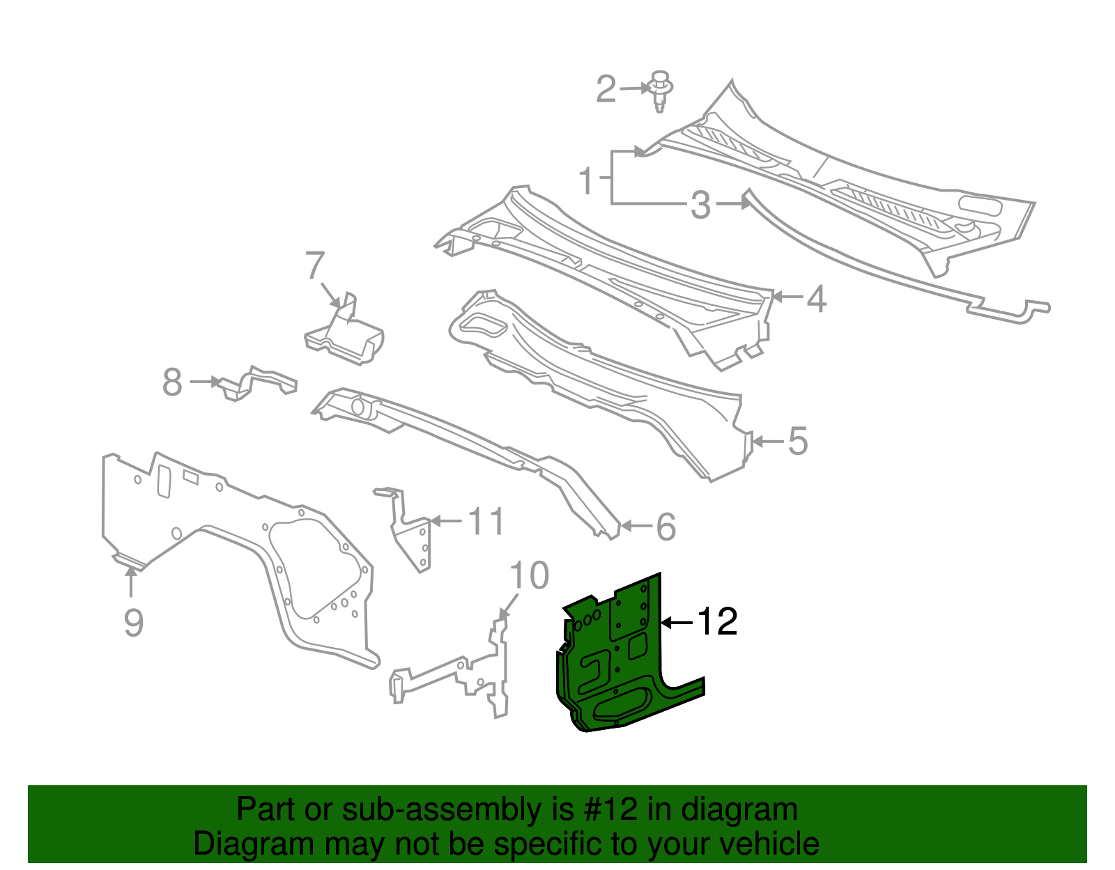15235865 - Cowl Side Panel | Partners Chevy