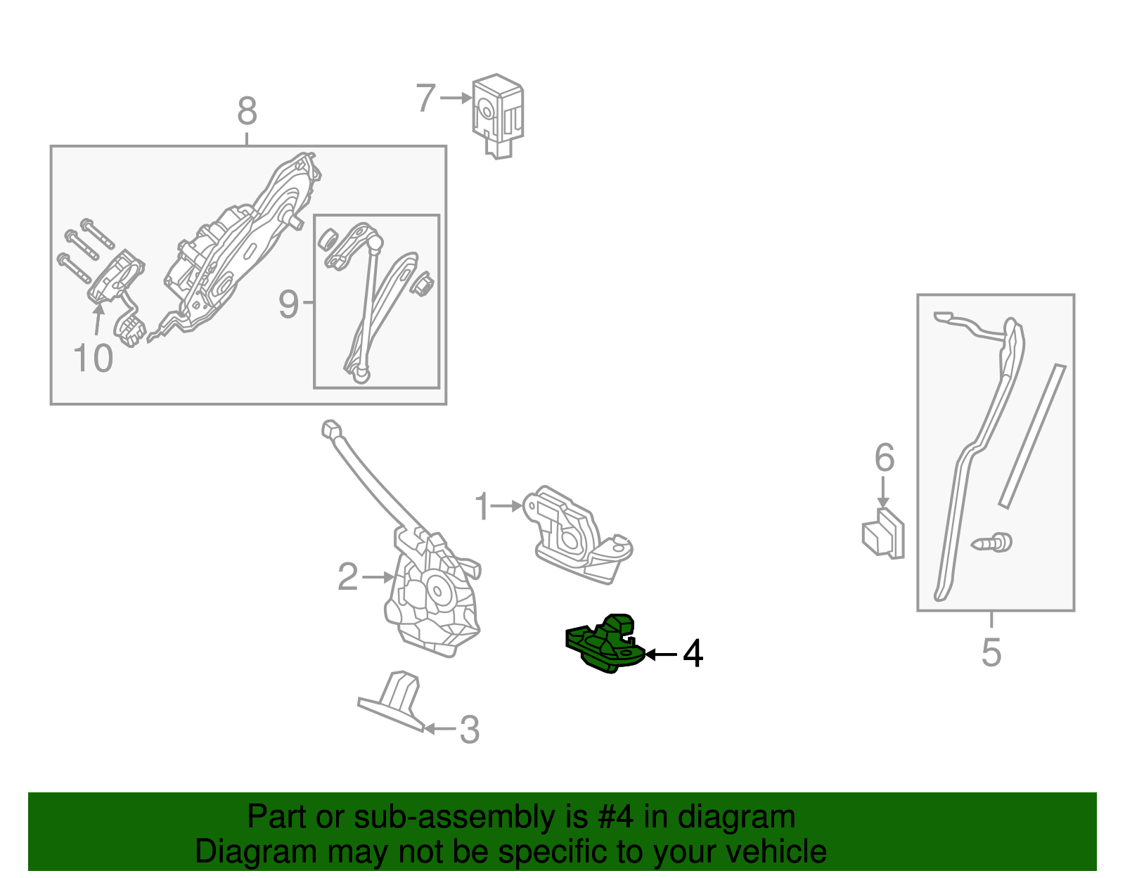 2010-2018 Acura RDX ZDX TSX Rear Tailgate Opener Switch Assembly | All ...