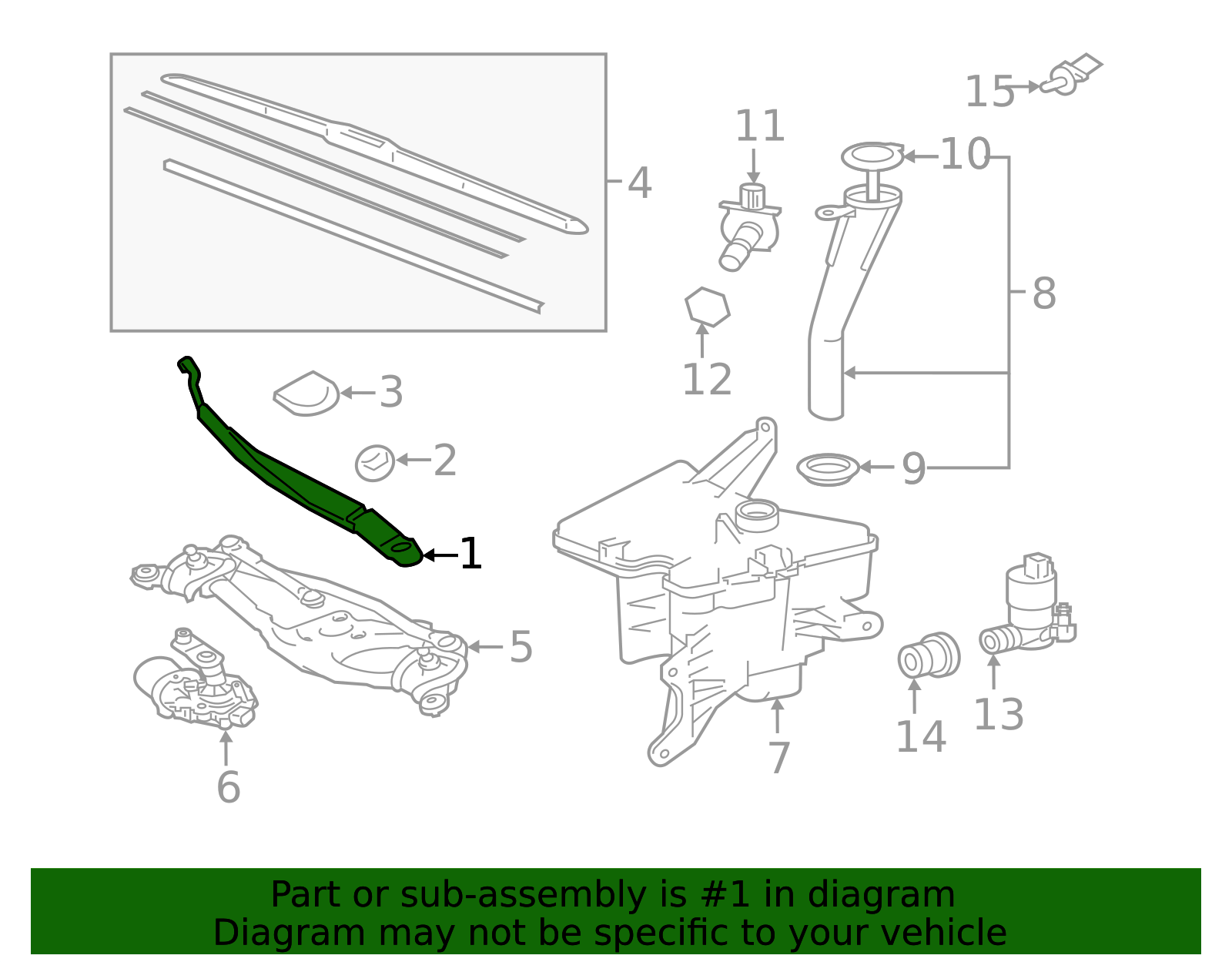 85221-12560 - High-Quality Windshield Wiper Arm for AutoNation Parts