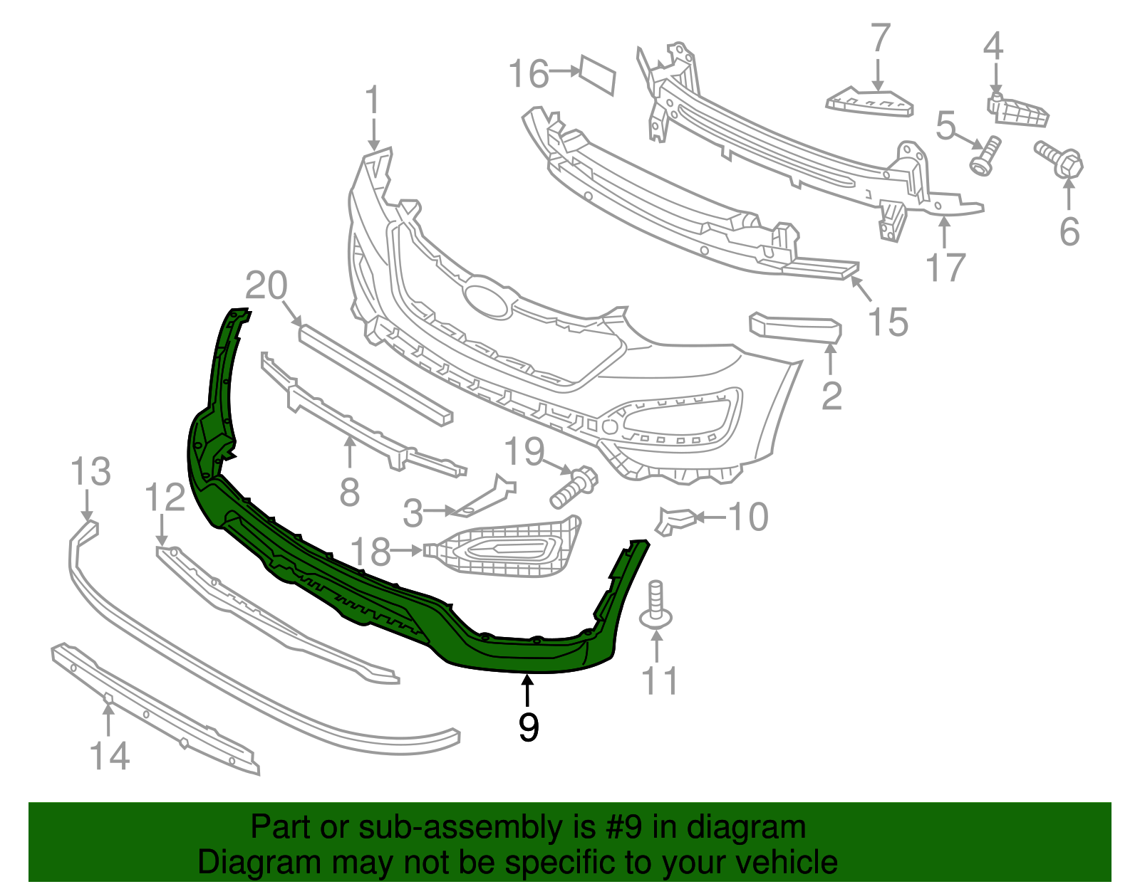 2013-2016 Hyundai Santa Fe Sport Lower Cover 86512-4Z000 | OEM Parts Online