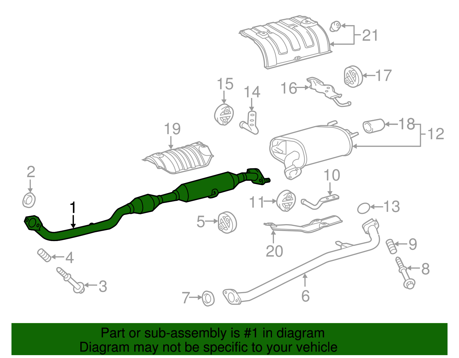 2012-2017 Toyota Camry Front Pipe 17410-0V090 | OEM Parts Online