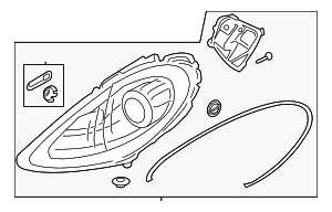 2017-2024 Porsche Headlamp Assembly 982-941-044-AF | Sunset Porsche Parts