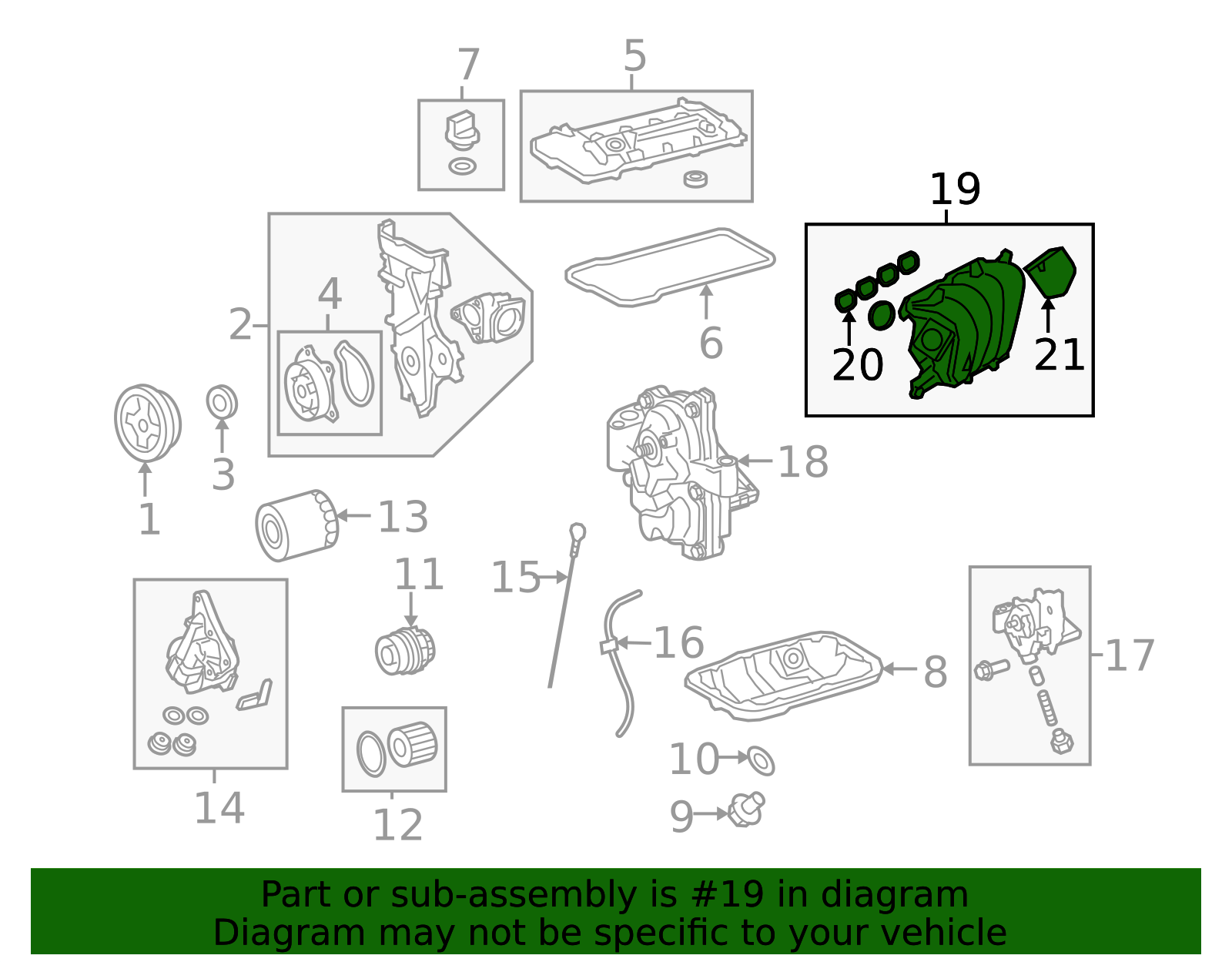 17120-0T012 - Engine Intake Manifold 2010-2019 Toyota | Longo Toyota Parts