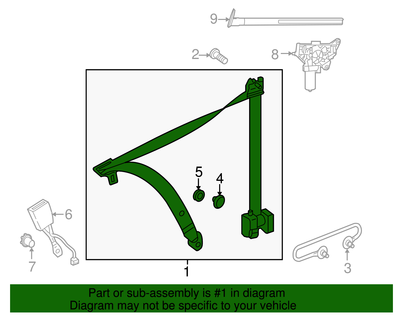 2014-2017 Mercedes-Benz Retractor Assembly 207-860-00-00-8R93 ...