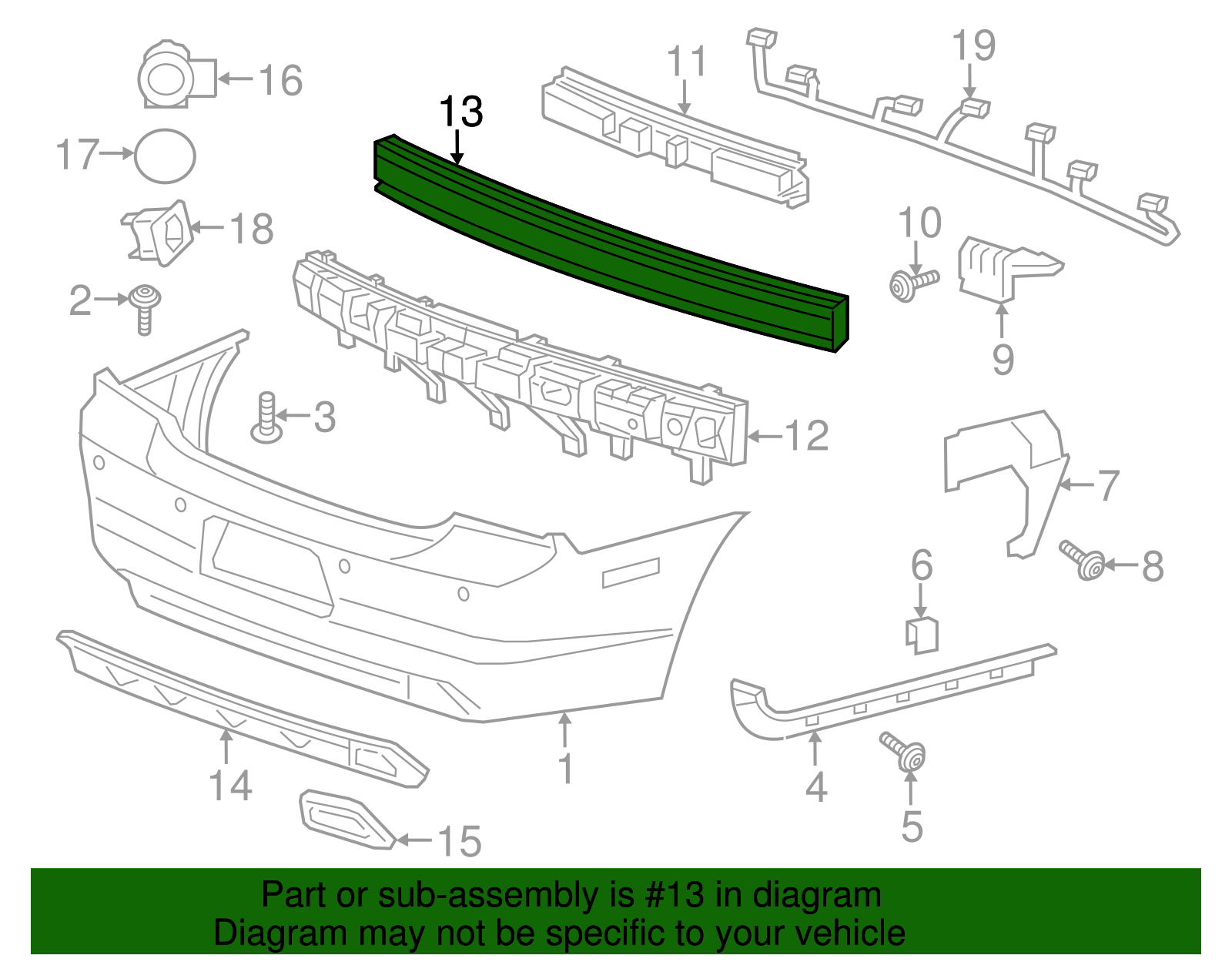 2011-2014 Mopar Impact Bar 57010462AC | Mopar Parts Canada