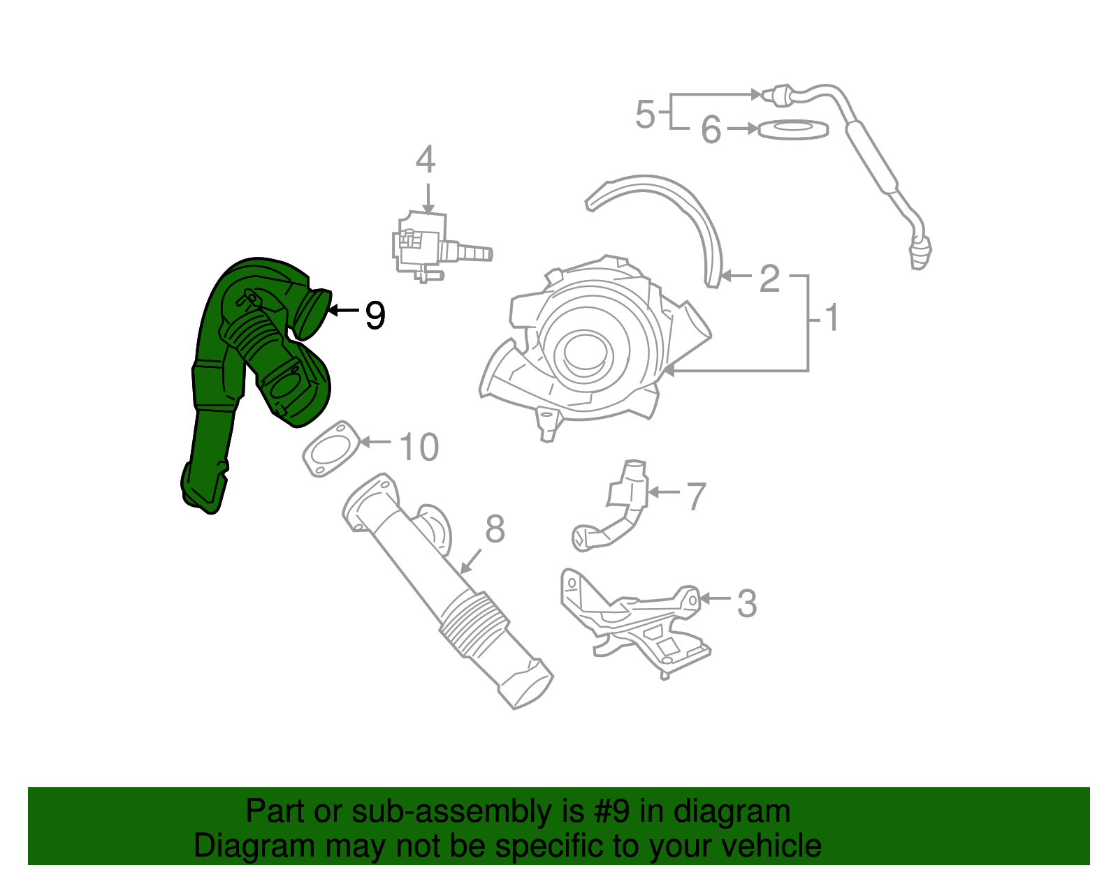 2005-2010 Ford Exhaust Pipe 5c2z6k854a | TascaParts.com