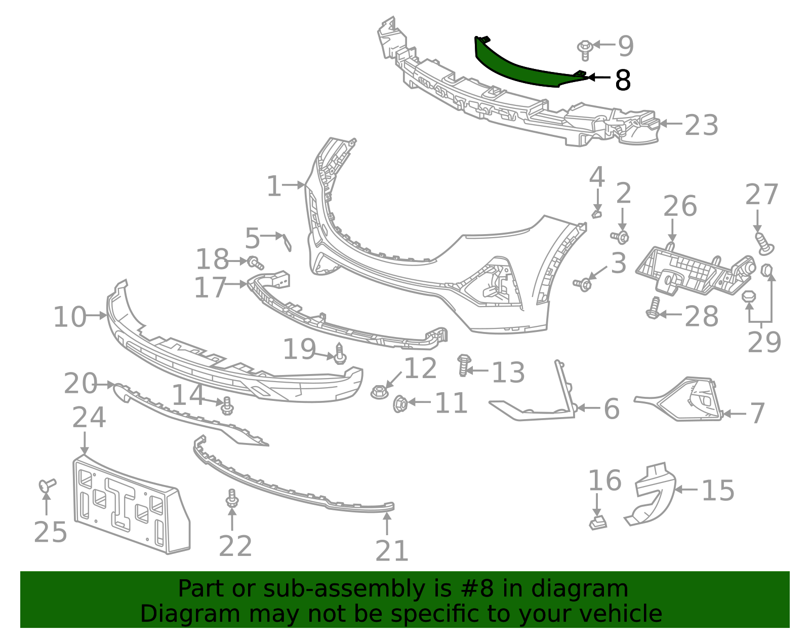 2020-2023 Buick Encore GX Primed Front Bumper Fascia Upper Molding ...
