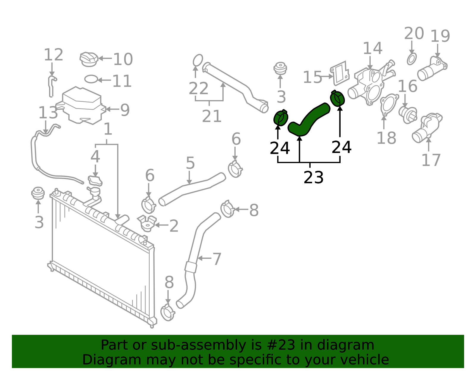 2006-2011 Hyundai Accent By-Pass Hose 25480-26001 | OEM Parts Online