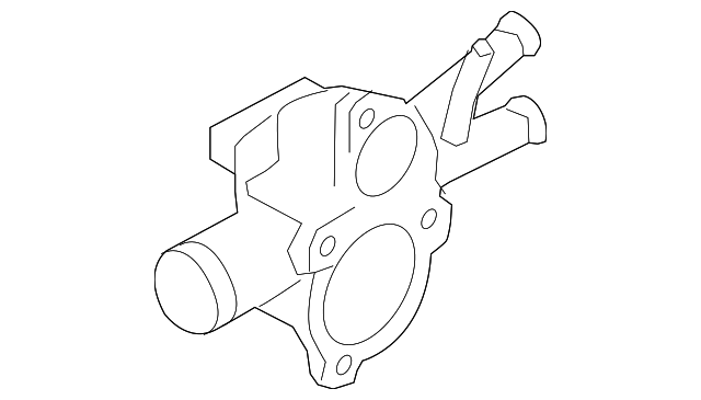 Hyundai - 25620-26845 - Engine Coolant Thermostat Housing - 2010-2011 ...