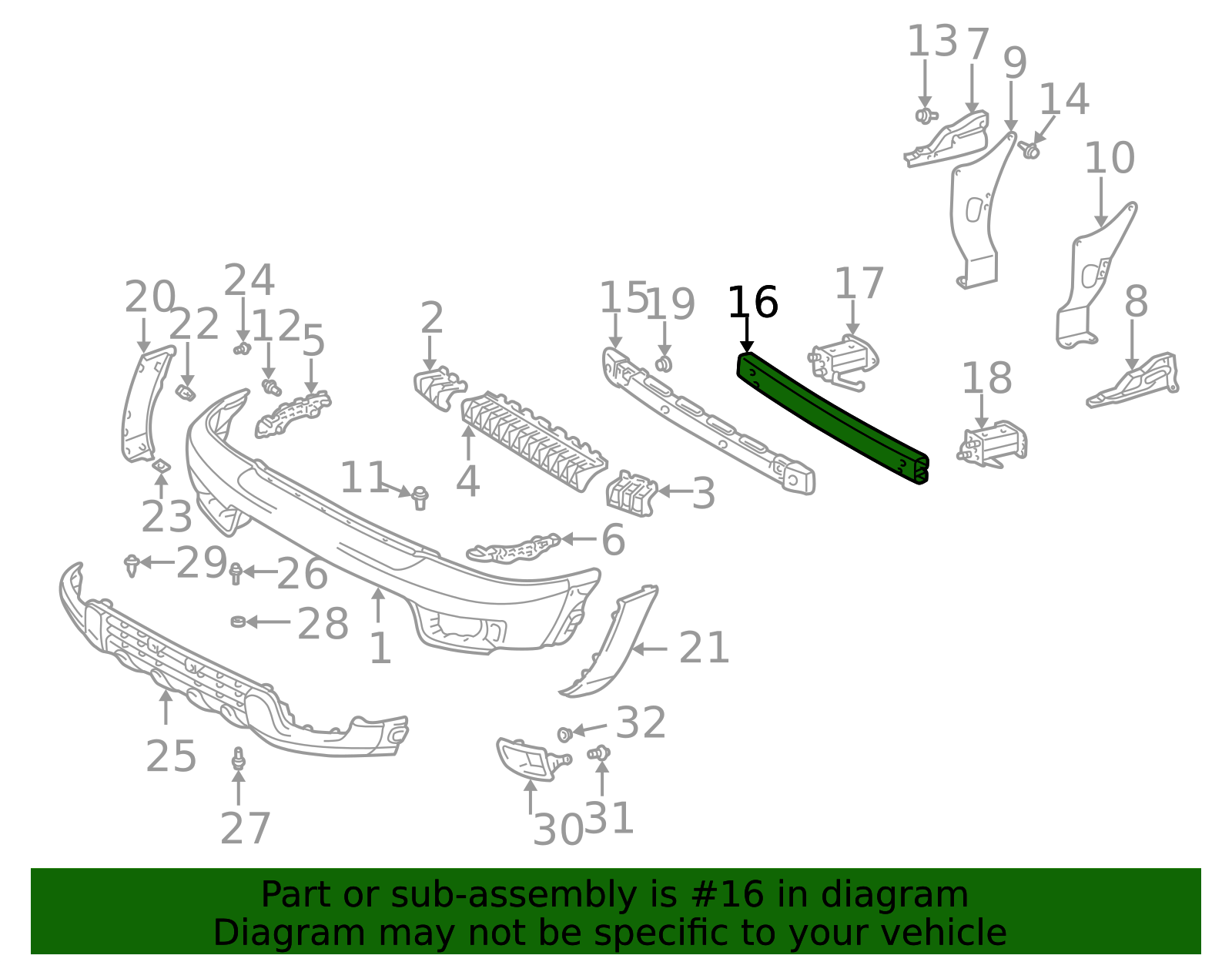 2003-2005 Toyota 4Runner Impact Bar 52021-35050 | MotorMotor