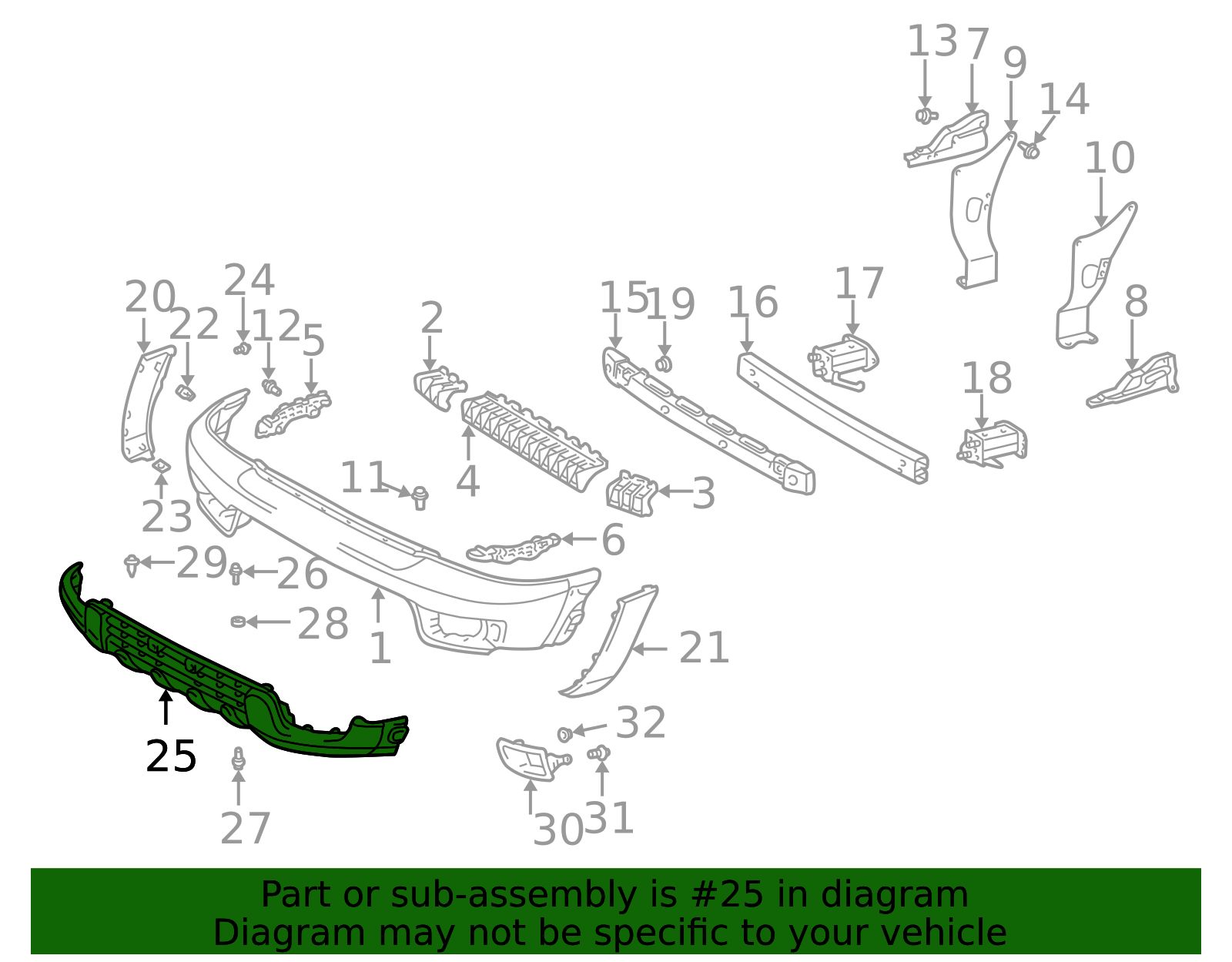 Genuine Official Toyota Lower Cover part# 52129-35020 for 2003-2004 ...