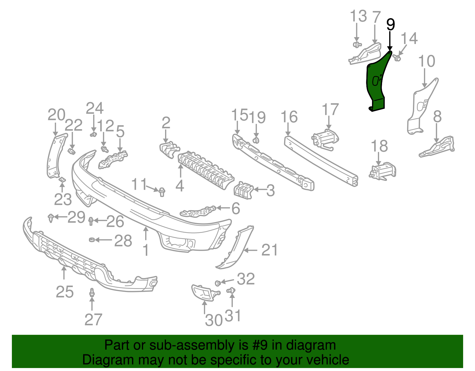 53153-35020 - Air Guide - 2003-2005 Toyota 4Runner | OEM Genuine Toyota ...