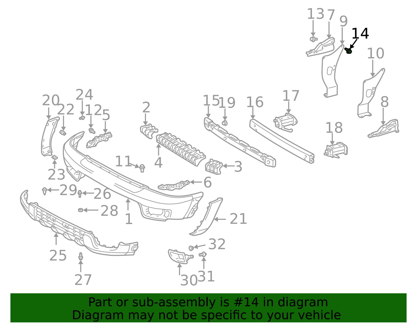 Genuine Official Toyota Air Guide Clip part# 90467-09195 for 1999-2005 ...