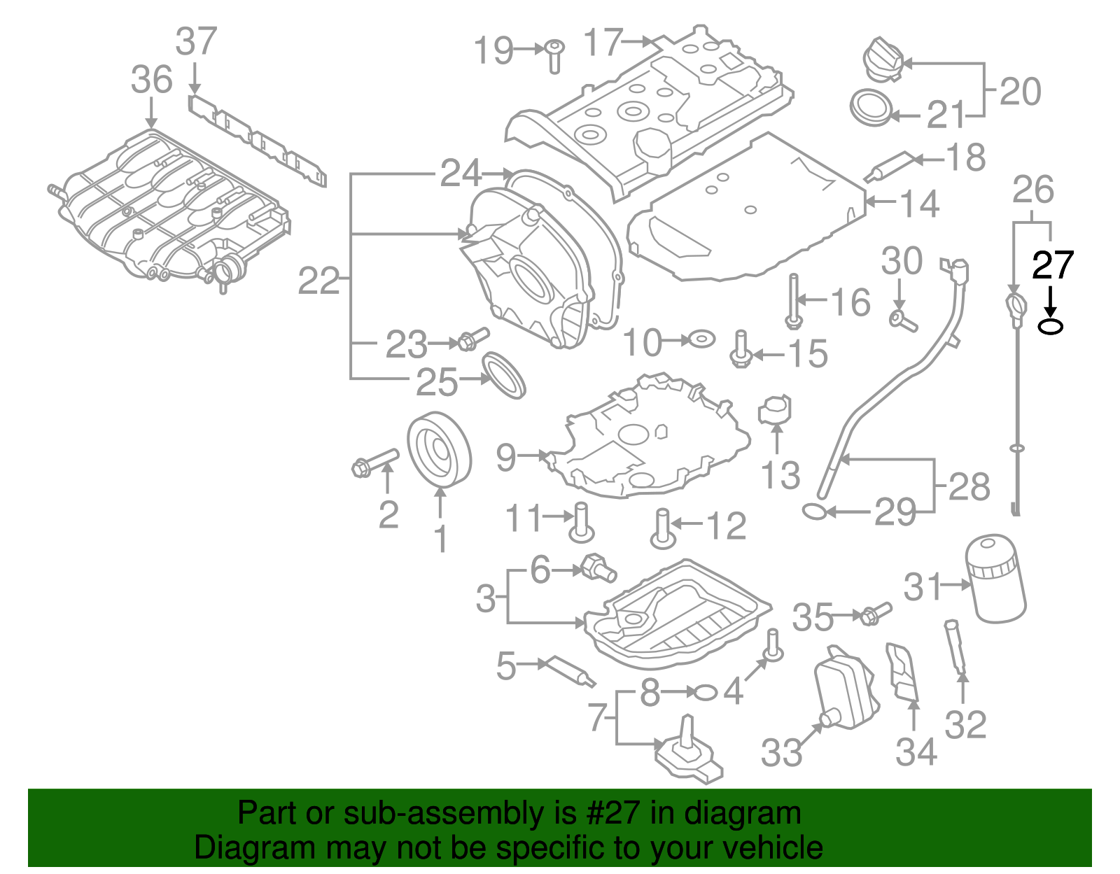 2009-2025 Volkswagen Dipstick O-Ring WHT-002-784 | OEM Parts Online