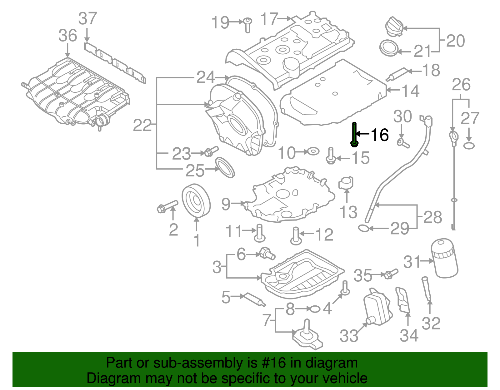 2009-2018 Volkswagen Upper Oil Pan Bolt N-910-506-01 | OEM Parts Online