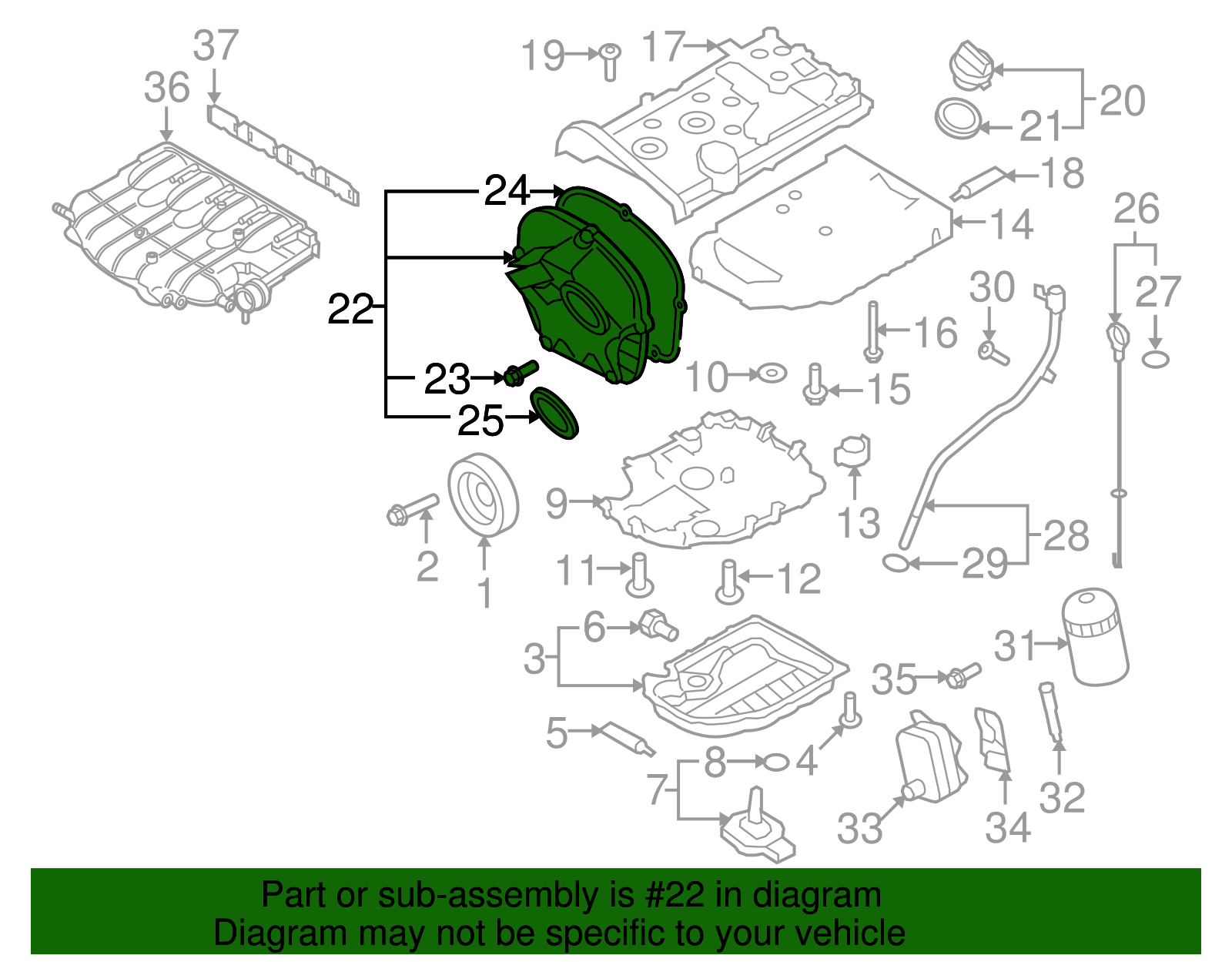 2008-2018 Volkswagen Cover 06H-103-269-H | vwpartscenter