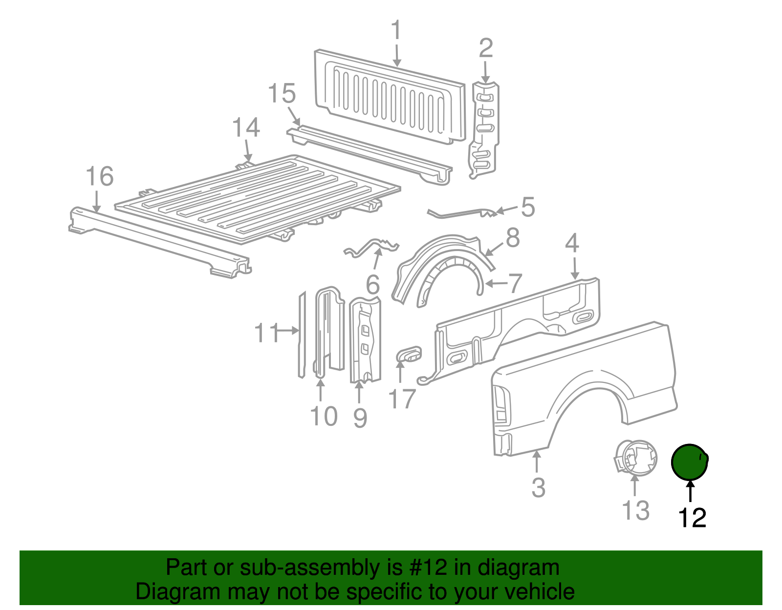 2004-2008 Ford OEM NEW 04-08 Ford F-150 Door Fuel Gas Tank Filler Lid ...