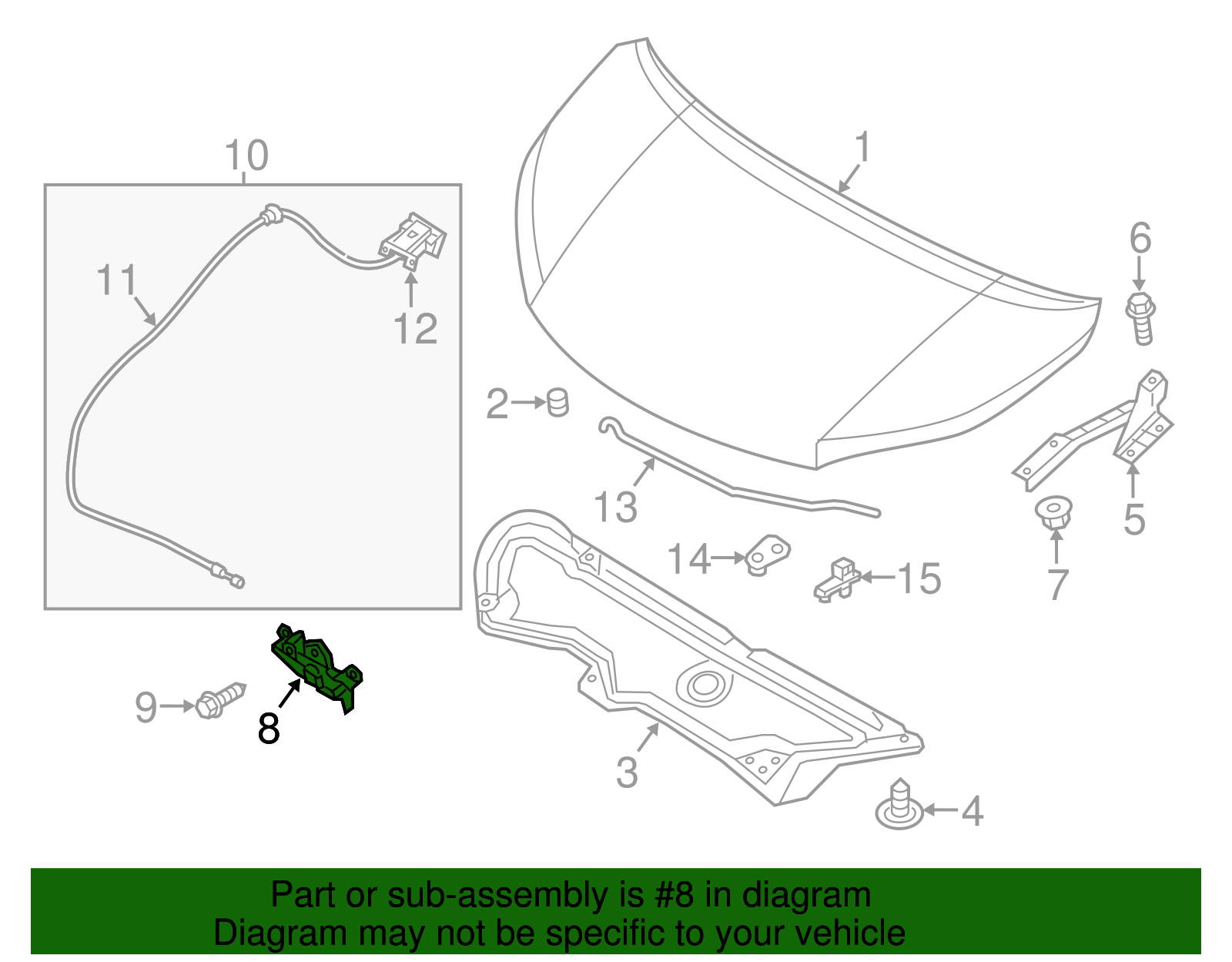 2015-2018 Chevrolet City Express Hood Primary and Secondary Latch ...