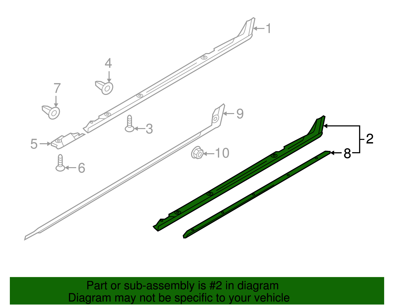 8K9-853-859-A-1RR - Rocker Molding 2013-2016 Audi allroad | Audi OEM Parts