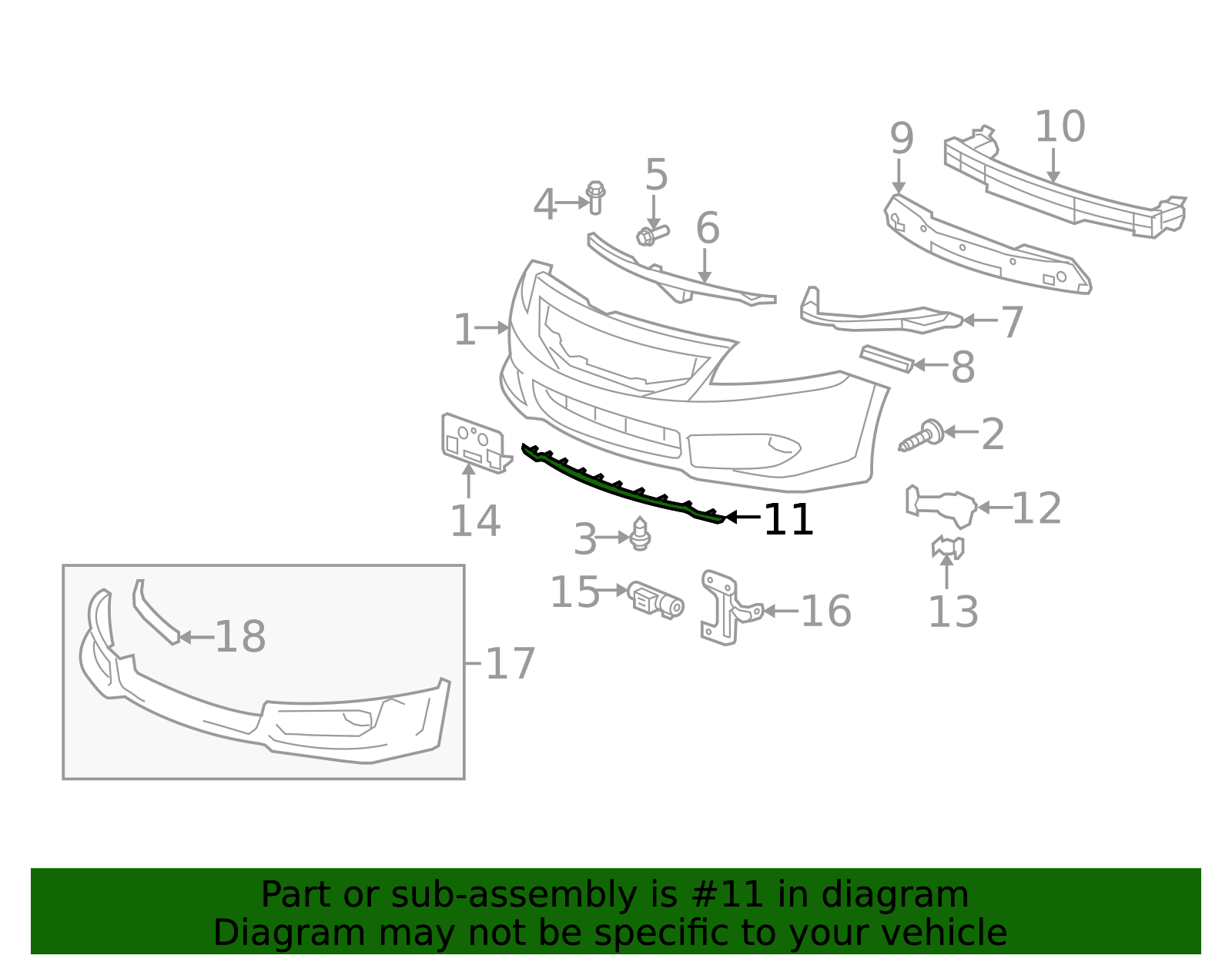 71110-TE0-A00 - 2008-2012 Honda Accord - Spoiler Front Bumper Lip ...