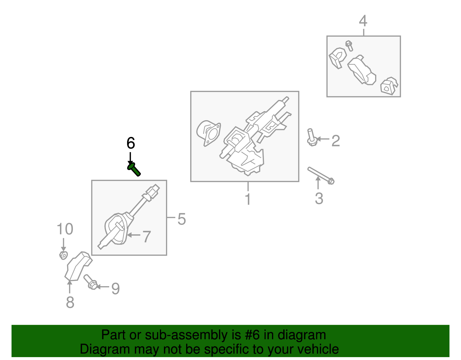 Genuine OEM Ford Part - Lower Shaft Lower Bolt W713065-S439 | Genuine ...