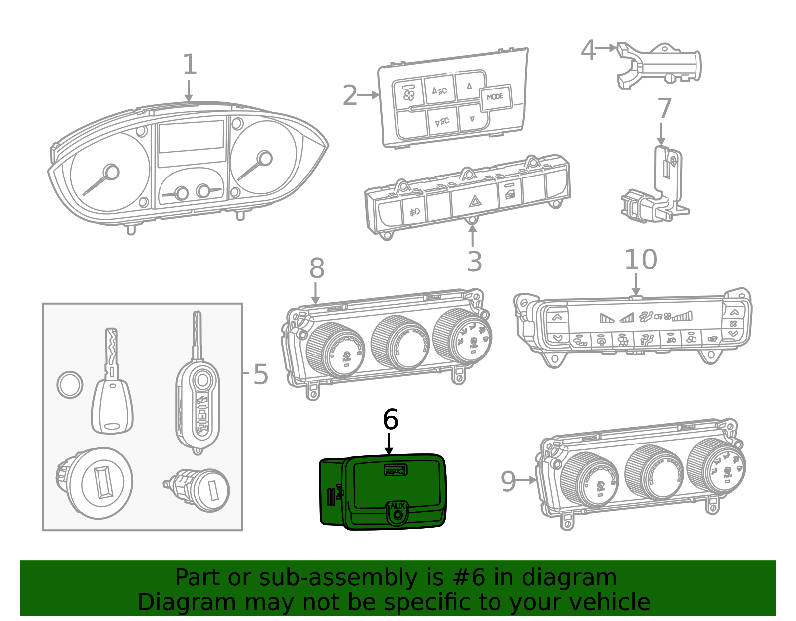 2014-2021 Ram USB Port 68212468AA | Mopar Parts Canada