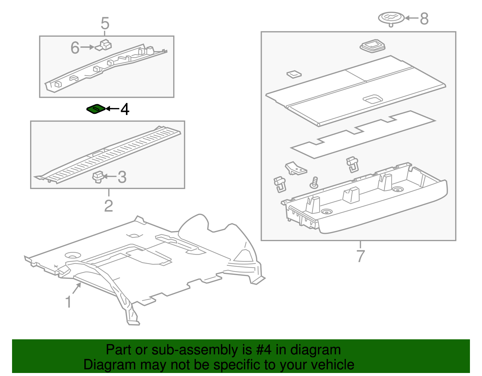 22886542 - Jet Black Liftgate Lock Striker Cover 2015-2020 GM | Gateway ...