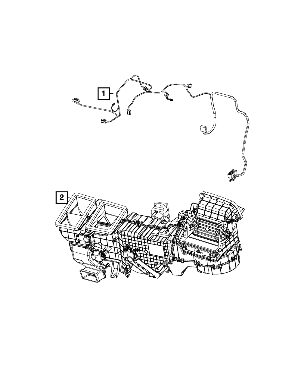 A/C And Heater Wiring for 2021-2024 Ram | OEM Mopar 68396054AC | Mopar ...