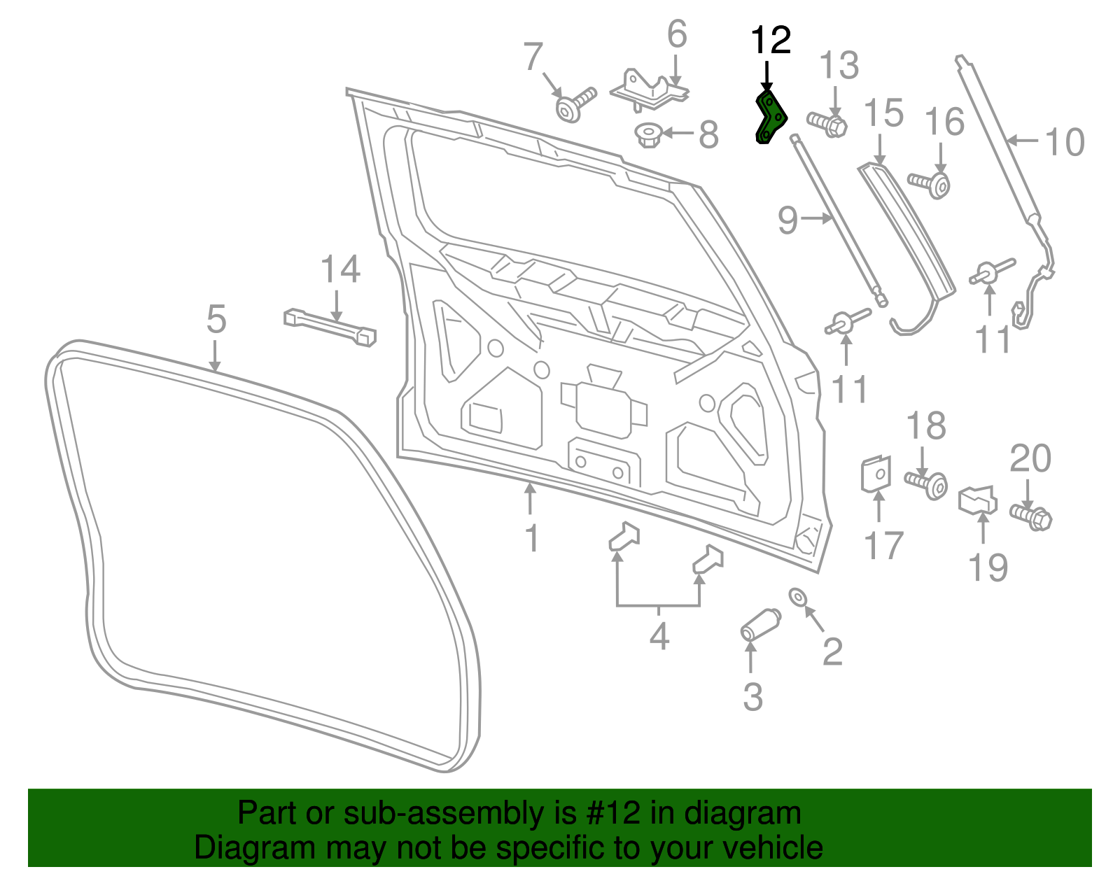 2018-2024 Ford Expedition | Pivot | JL1Z-78442A39-B | Walls' Ford Parts