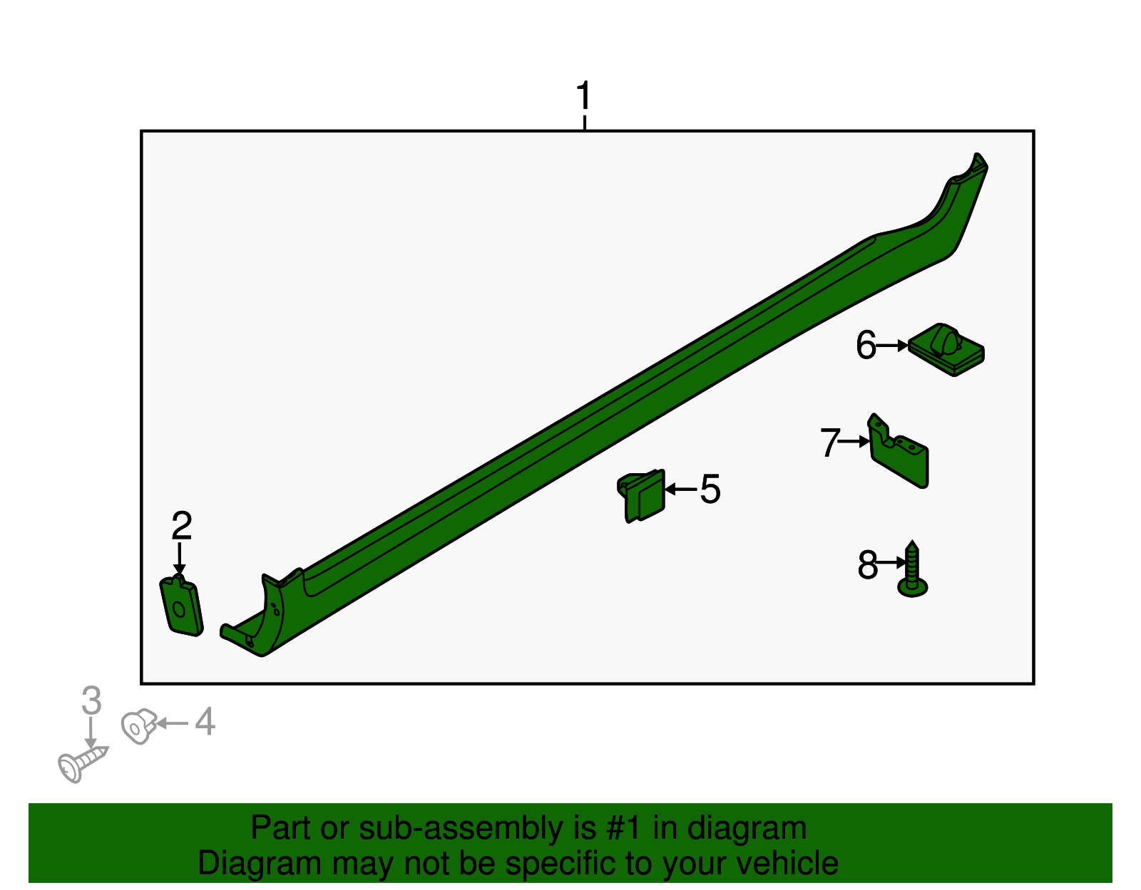2011-2013 Kia Sportage Rocker Molding - Passenger Side (RH) 87752-3W000 ...