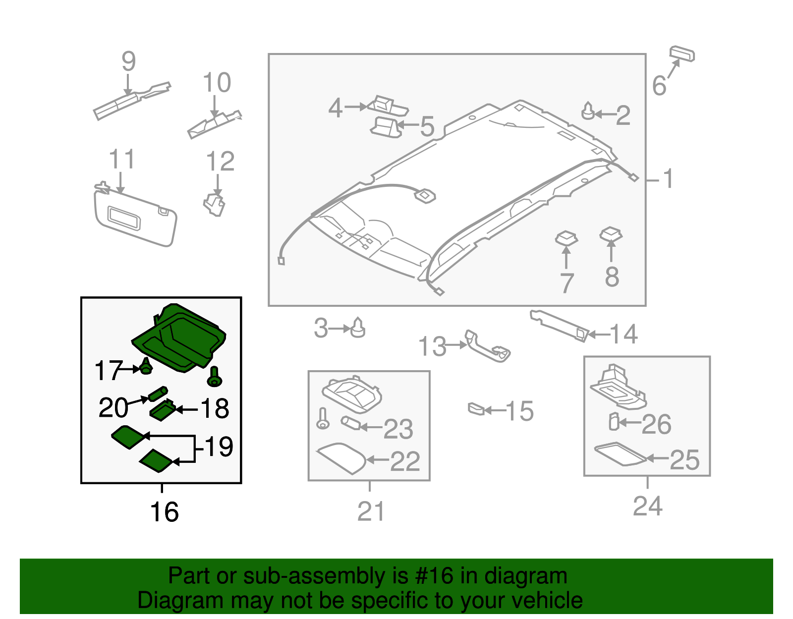 92151SC020LO - 2010-2013 Subaru Forester - Map Lamp Assembly | OEM ...